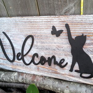 Personalized Cat Welcome Sign. 3D Wooden Wall Decor - Etsy