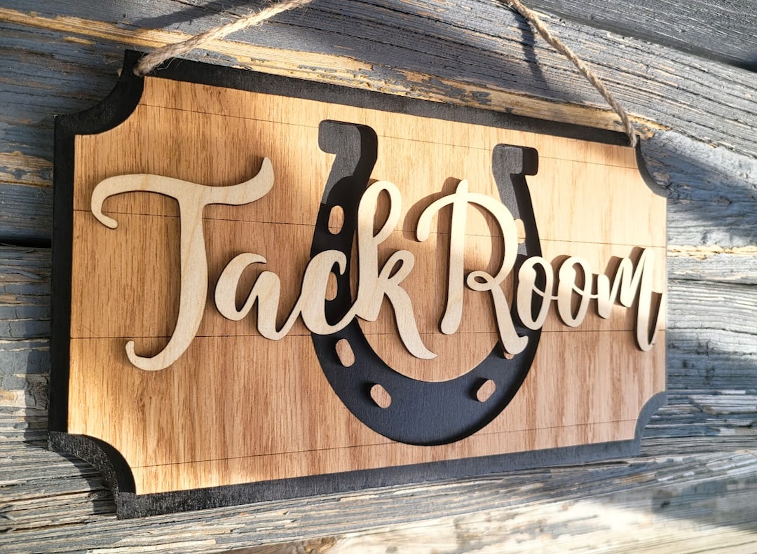 Personalized Tack Room Barn Plaque. Wooden Sign for Saddle Lodge ...