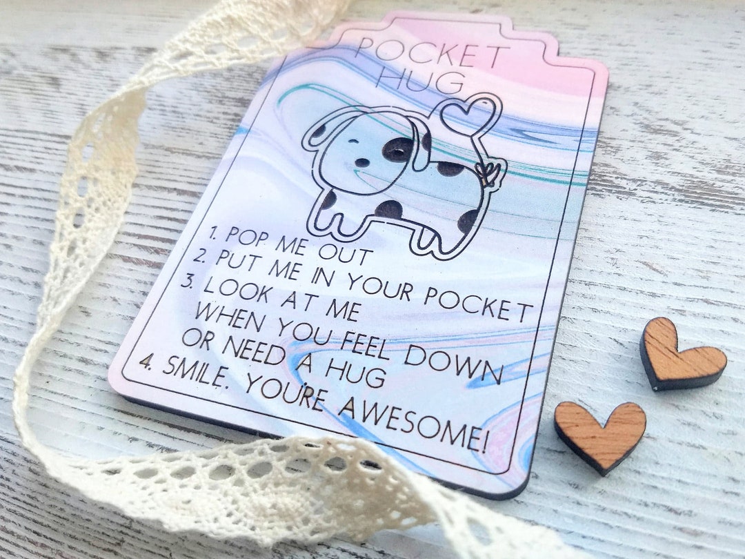 Pocket Hug Token / Thinking of You. Pocket Hug Gift. Pocket Hug Hand ...
