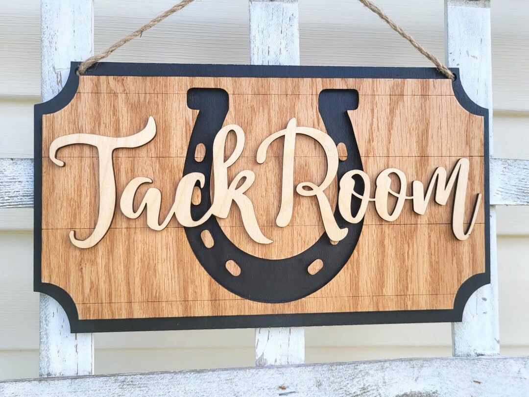 Personalized Tack Room Barn Plaque. Wooden Sign for Saddle Lodge ...