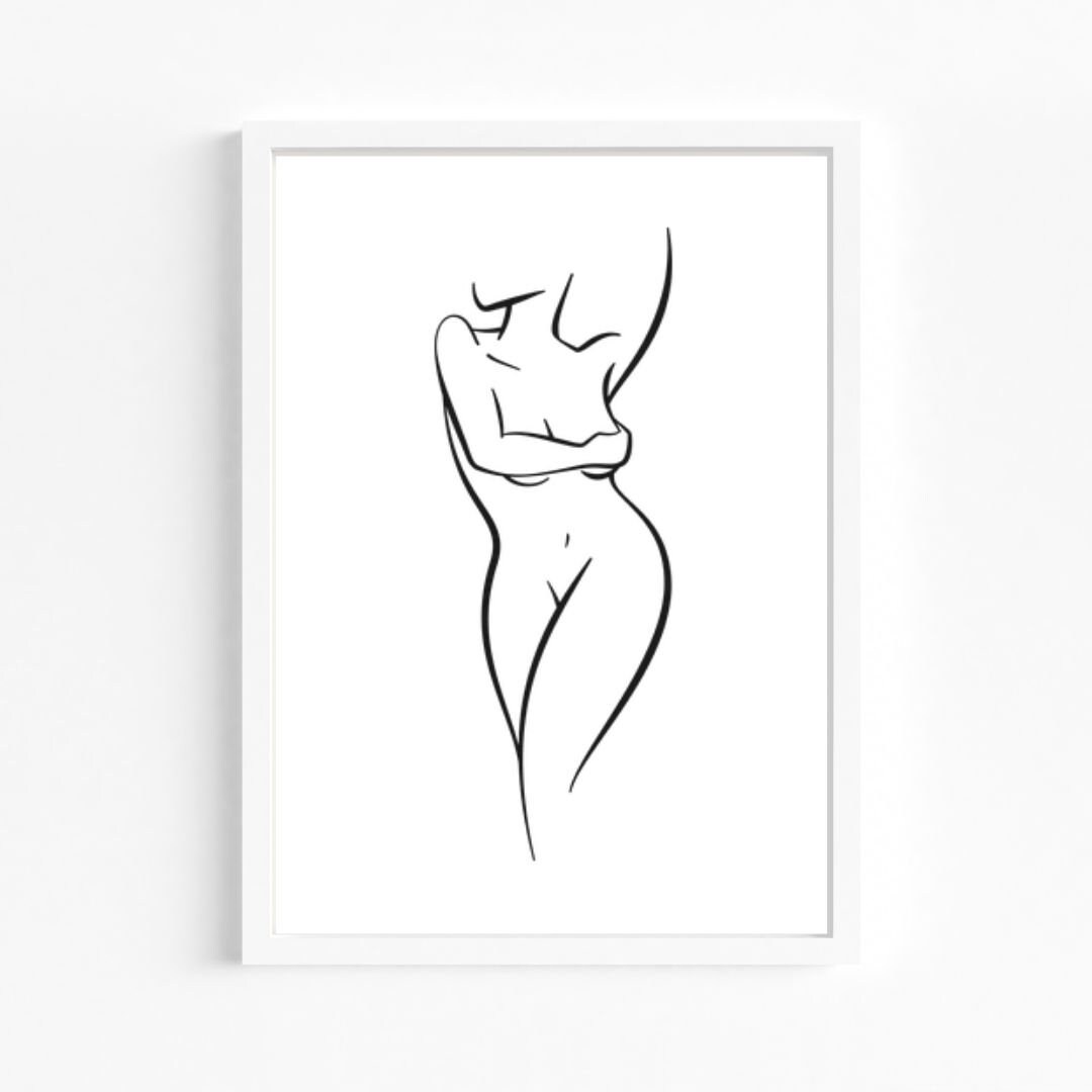 Curvy Body Line Art / Body Positive Prints / Body Positive Art ...