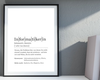 Programmer Definition Poster Coder Graduation Print - Etsy