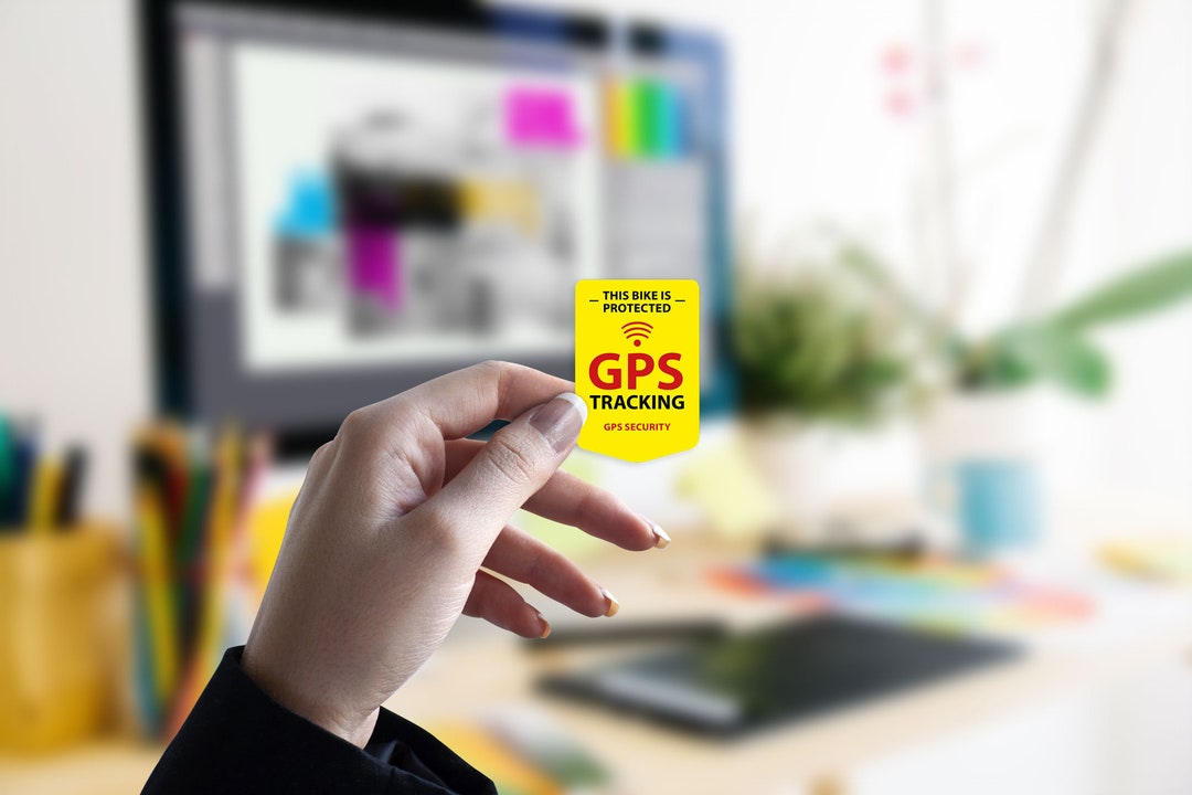 GPS Tracking Sticker Set for Bicycles (2 Stickers, Bike, Mountain Bike ...