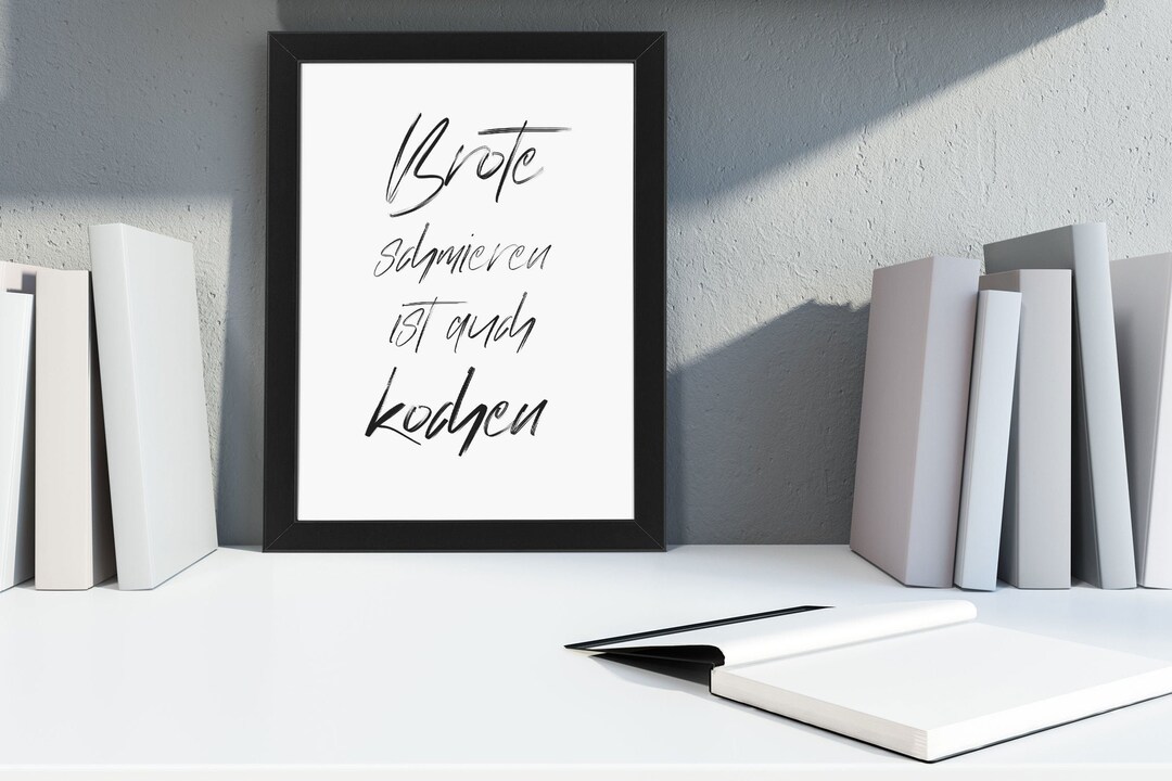 Spreading Bread Art Print in Frame Black Decoration Picture Synonym ...
