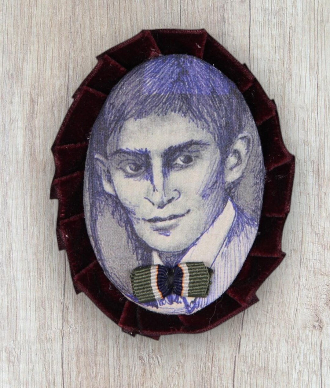 Franz Kafka, Václav Havel, Albert Einstein - Textile Brooches - Etsy