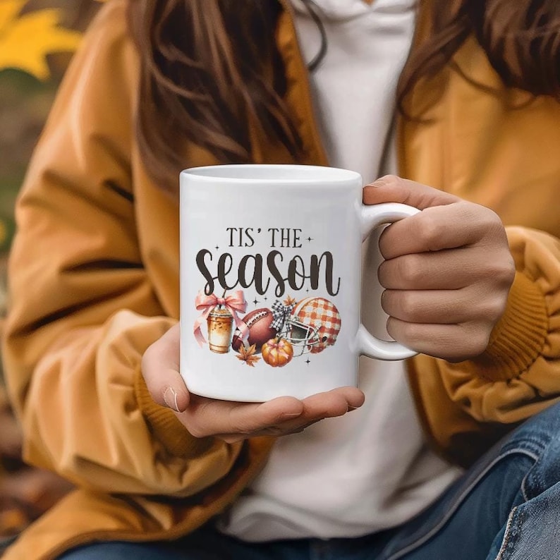 Fall Mug 11oz With Bamboo Lid & Spoon - Cute Pumpkin Spice Coffee Cup ...