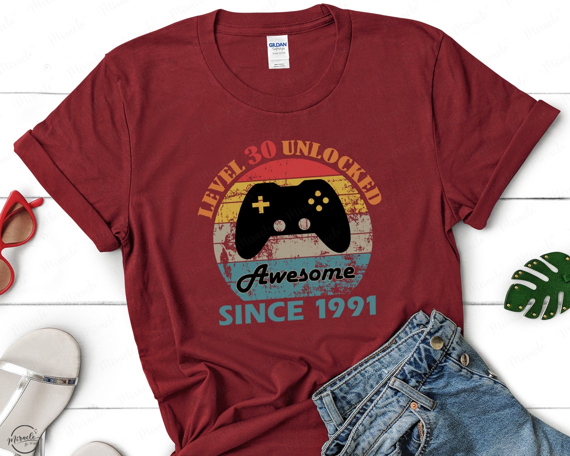 Level 30 Unlocked 30th Birthday Sublimation Gamer Birthday - Etsy