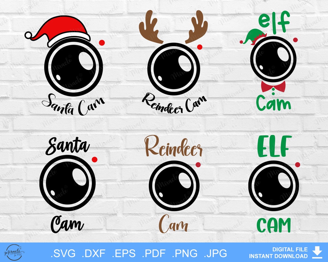 Christmas Ornament | Christmas Cam Bundle - 6 Designs! | Santa Cam ...