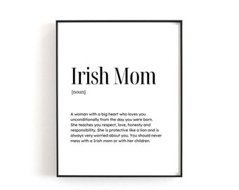 Irish Mom Wall Art - Etsy