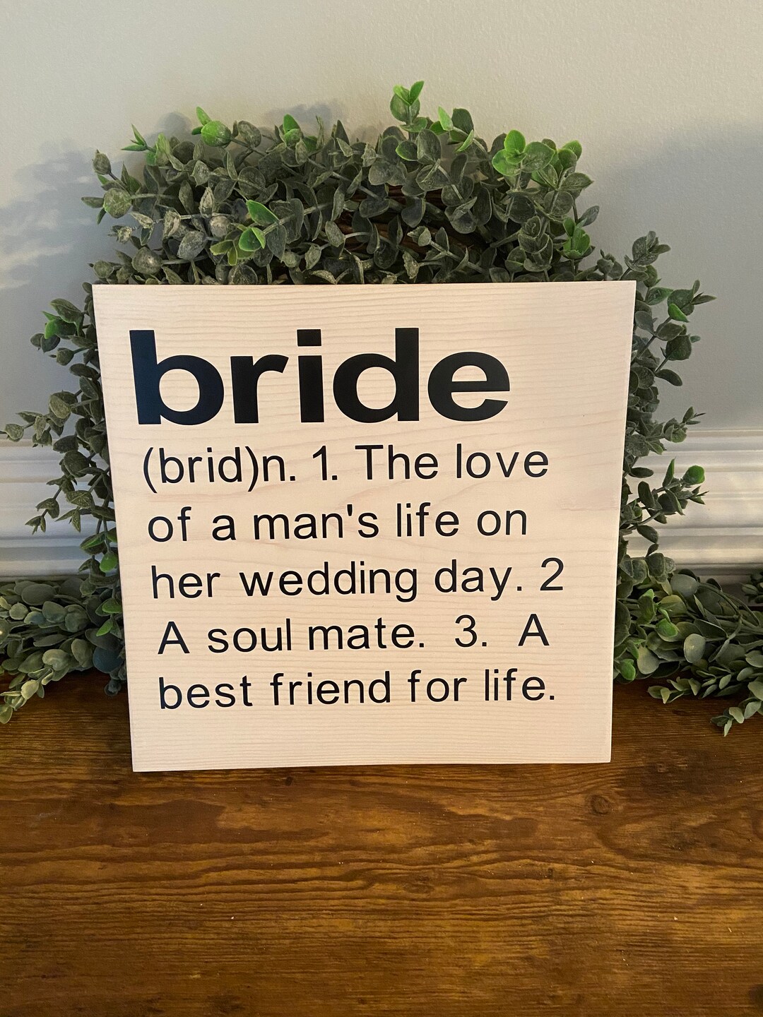 Bride Definition Wedding Sign Decor 11x11, wedding decor, wedding ...