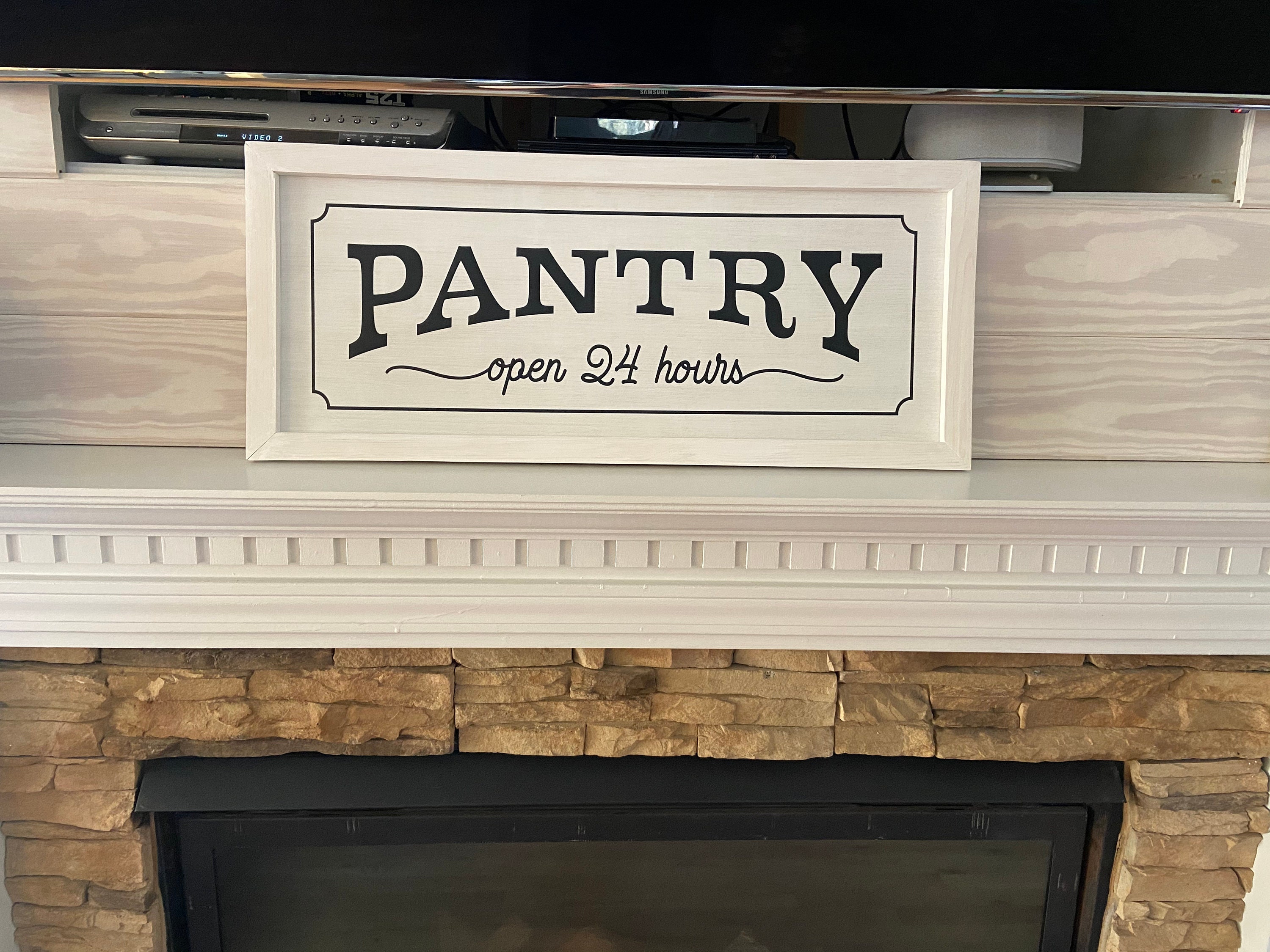 Pantry Open 24 Hours Farmhouse Sign Home Decor Pantry Sign | Etsy
