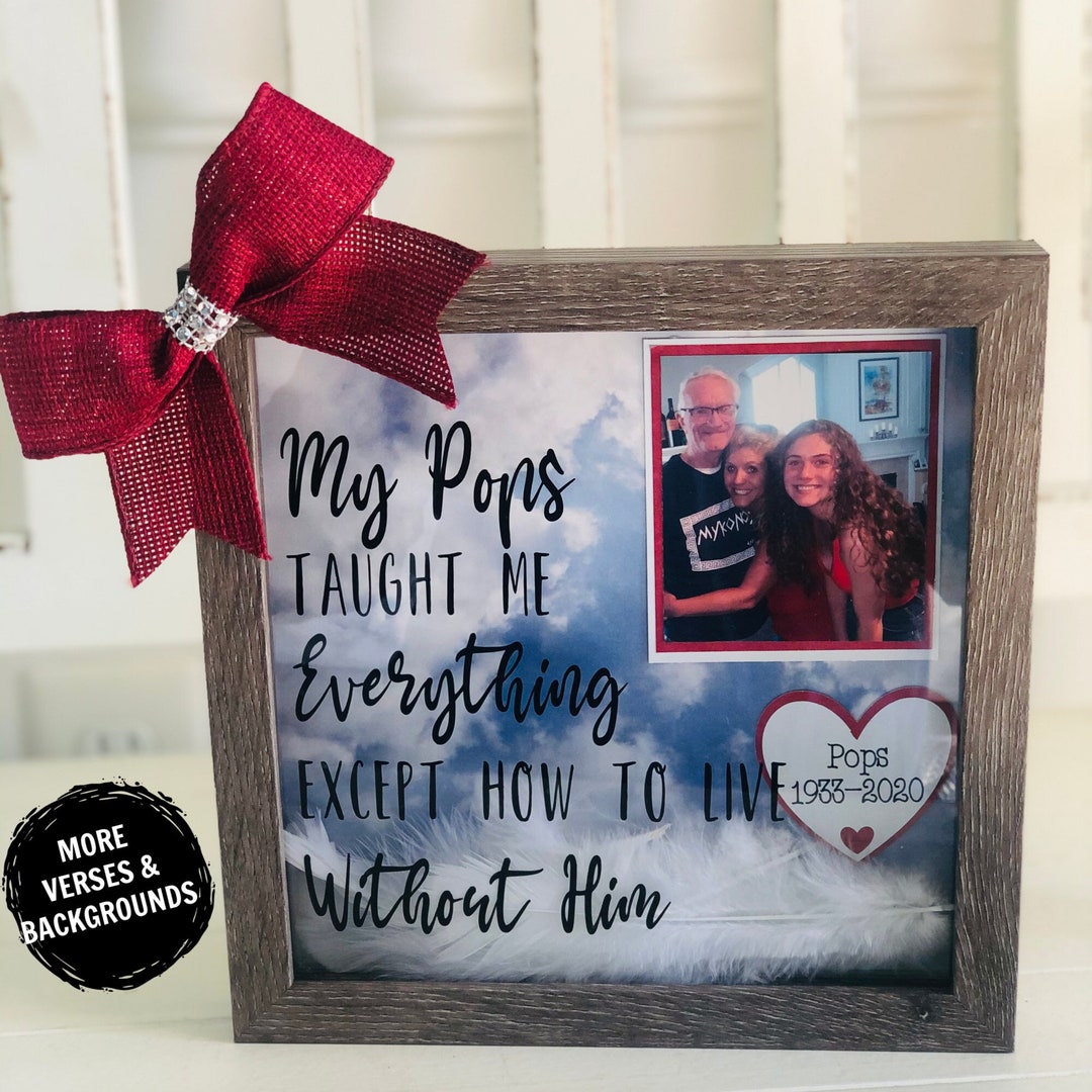 Personalized Memorial Gift, Memorial Shadow Box, Memorial Photo Gift ...