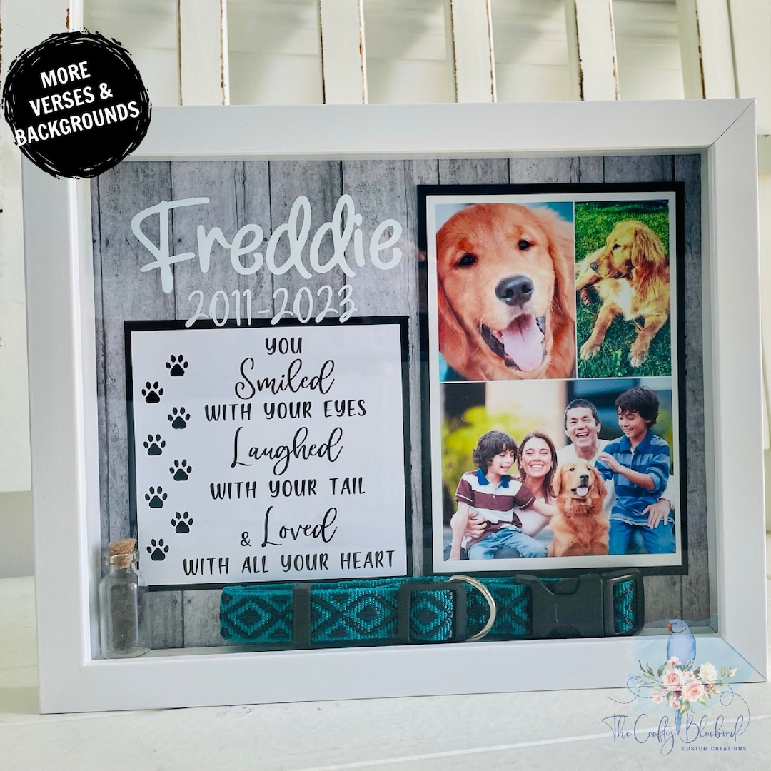 Pet Memorial Shadow Box, Pet Remembrance, Loss of Dog, Cat Sympathy ...