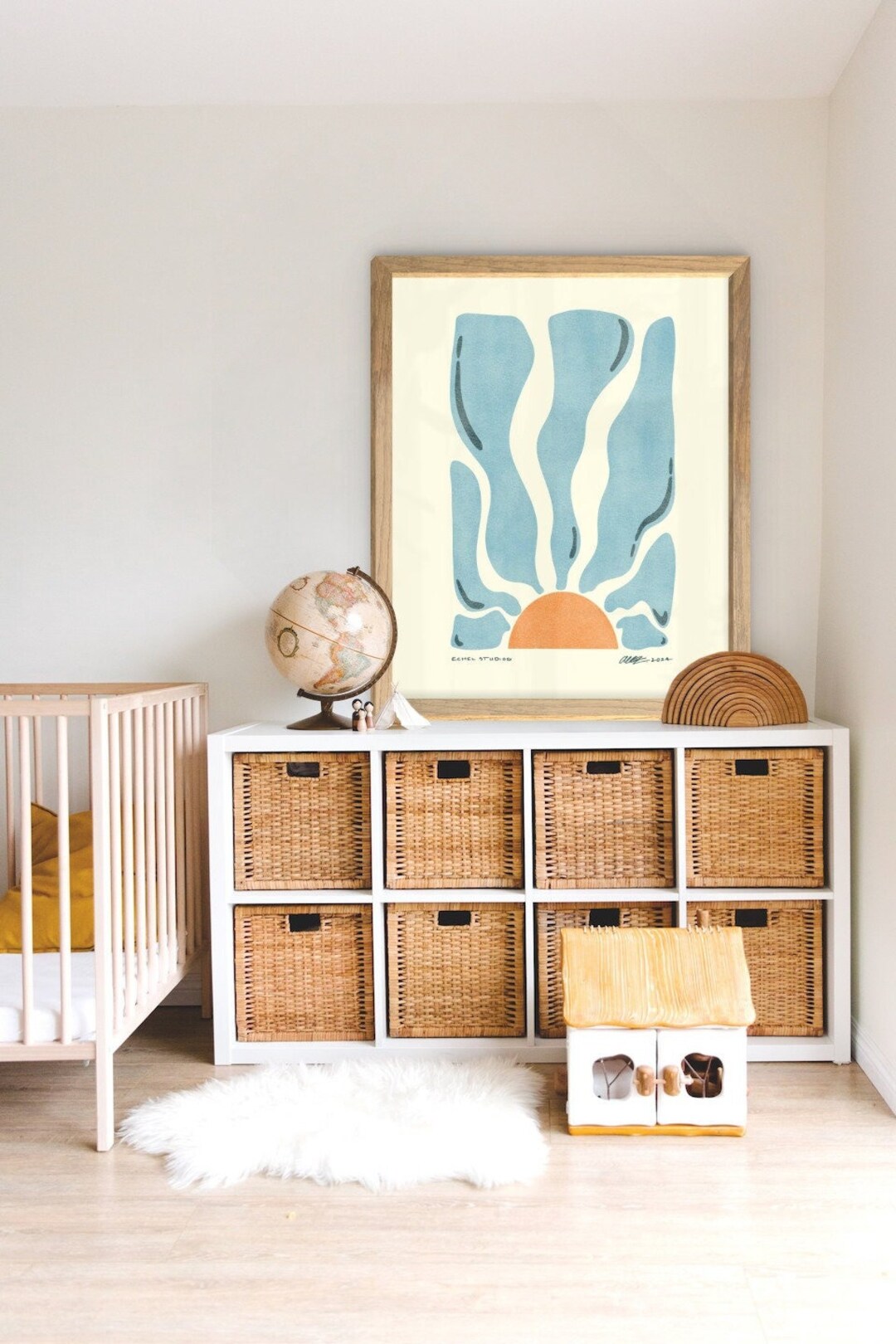 Sun Artwork | Abstract Sun Painting | New Day Art | Rising Sun Print ...