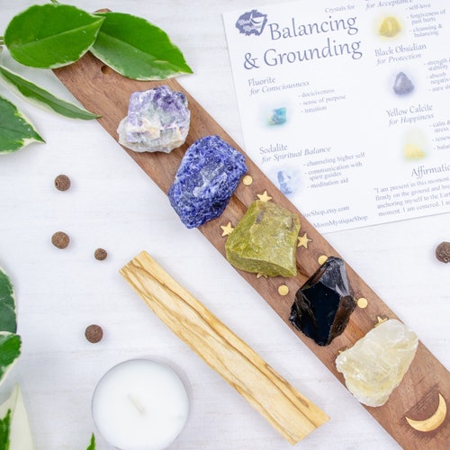 Balance & Grounding Polished Crystal Set Healing Stones for | Etsy