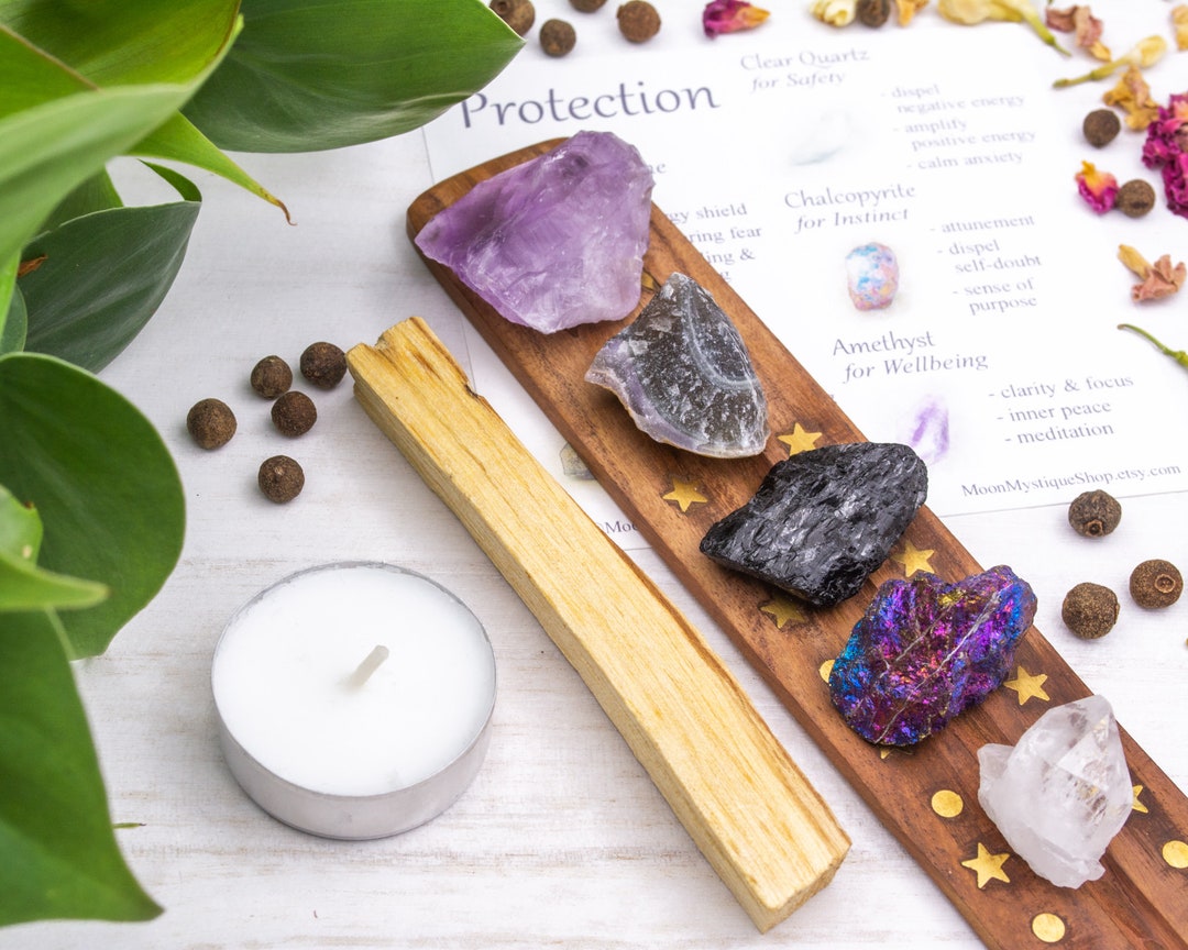 Protection & Strength Crystal Set | Stones for Shielding, Wellbeing ...