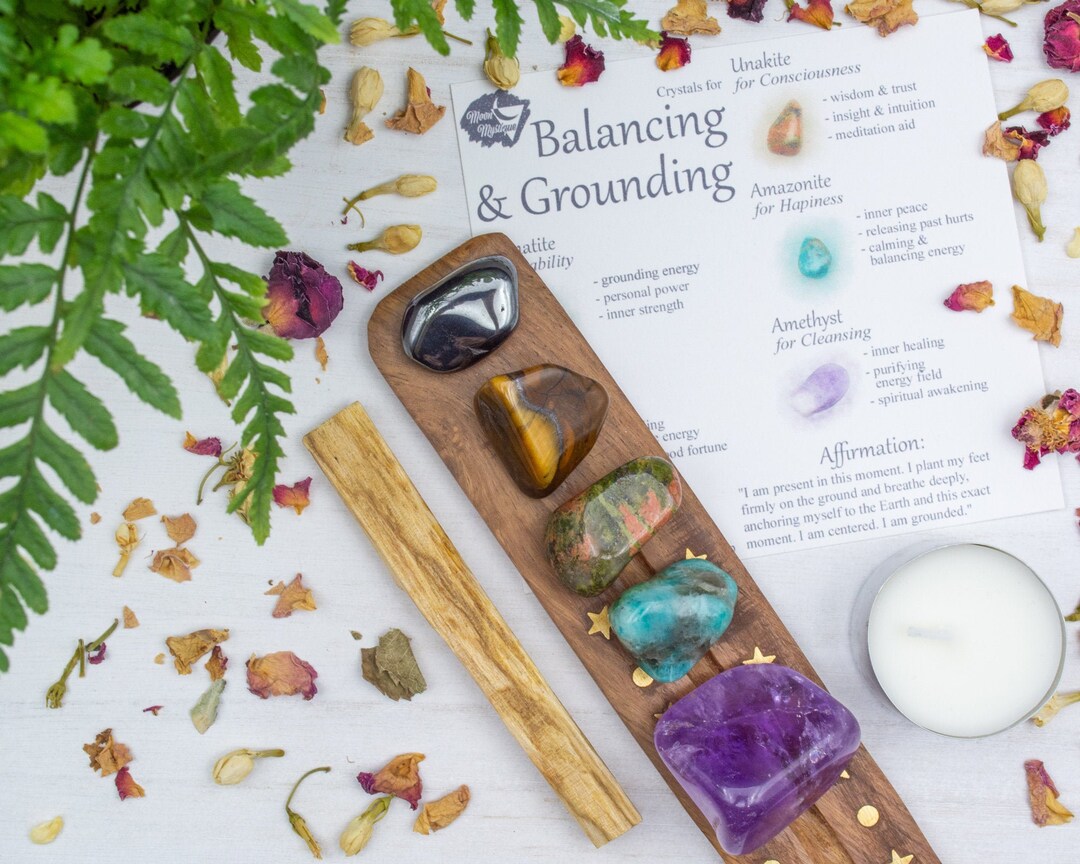 Balance & Grounding Polished Crystal Set | Healing Stones for Stability ...
