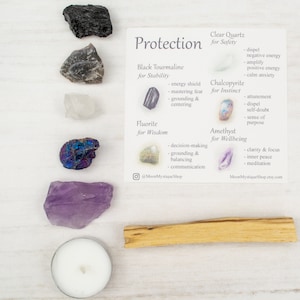 Protection & Strength Crystal Set | Stones for Shielding, Wellbeing ...