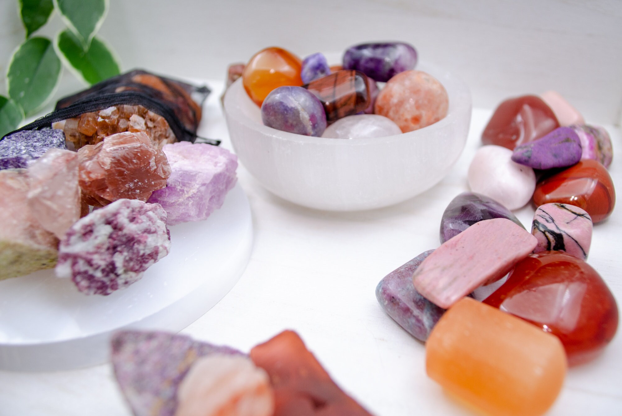 Sunset Crystal Mystery Bag 6 Pieces Red Orange & Purple - Etsy