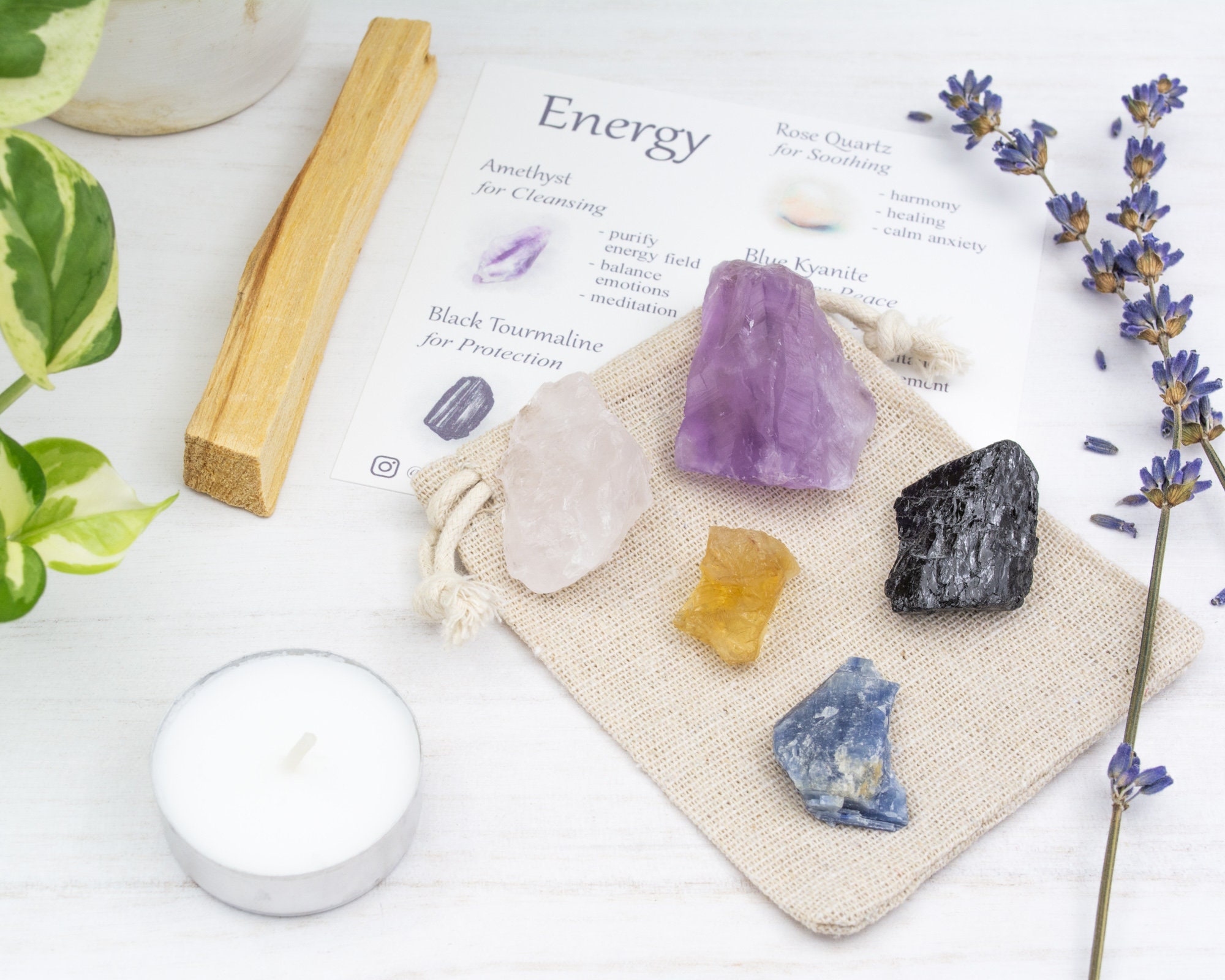 Positive Energy Crystal Set Rough Stones Healing Crystals | Etsy