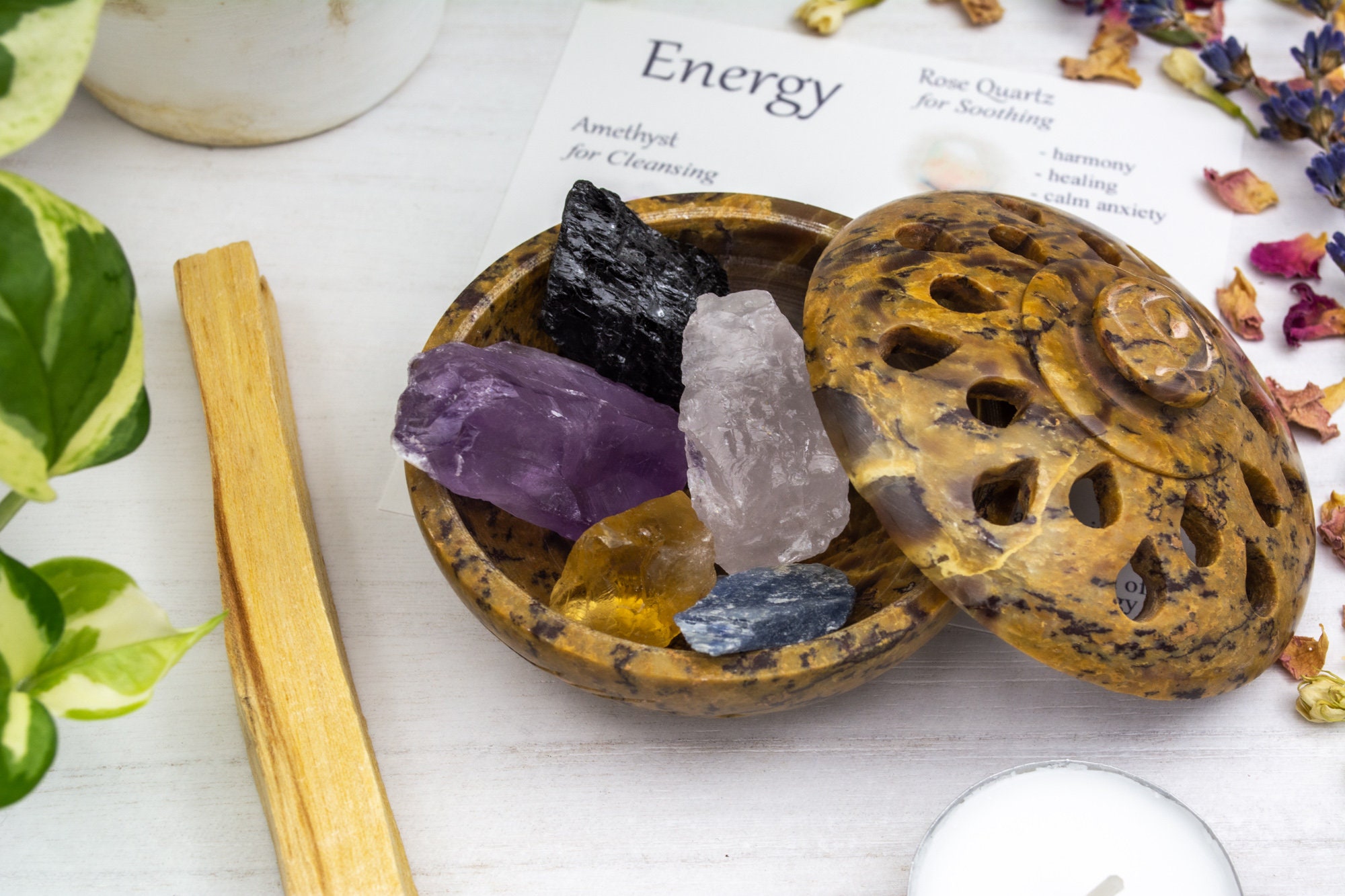 Positive Energy Crystal Set Rough Stones Healing Crystals | Etsy