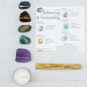 Balance & Grounding Polished Crystal Set | Healing Stones for Stability ...