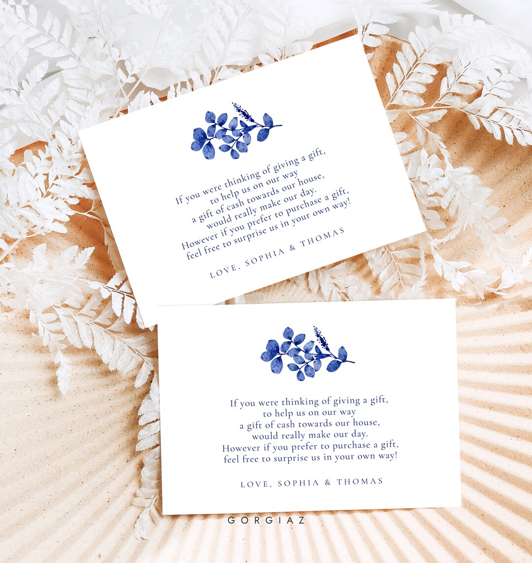 Wedding Wishing Well Card Template, Rustic Navy Blue Wishing Well Card ...
