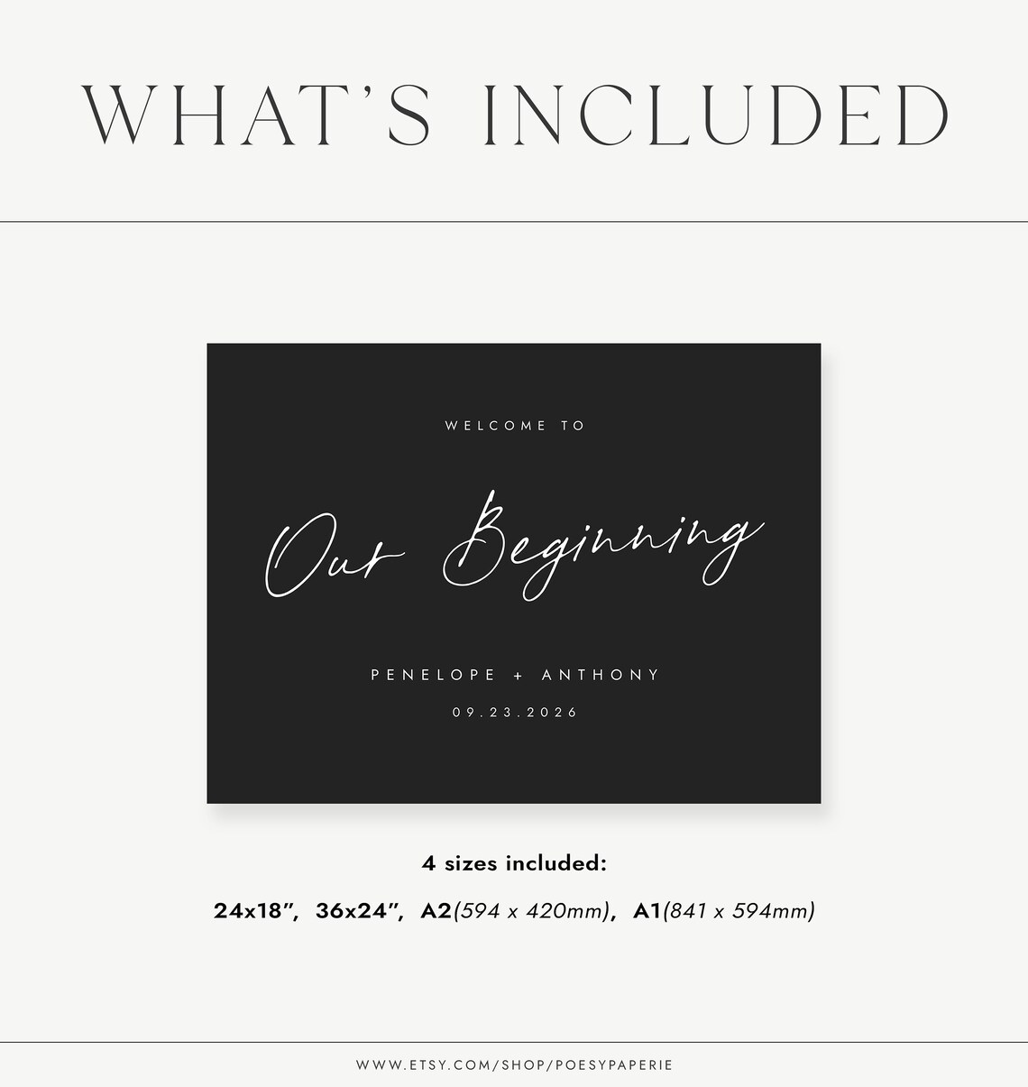 Modern Minimalist Wedding Welcome Sign Template Modern Simple - Etsy