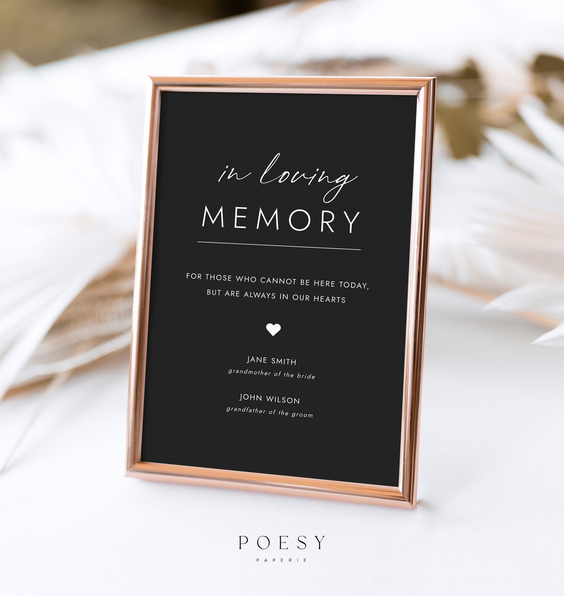 Minimalist in Loving Memory Sign Template Modern Minimal - Etsy