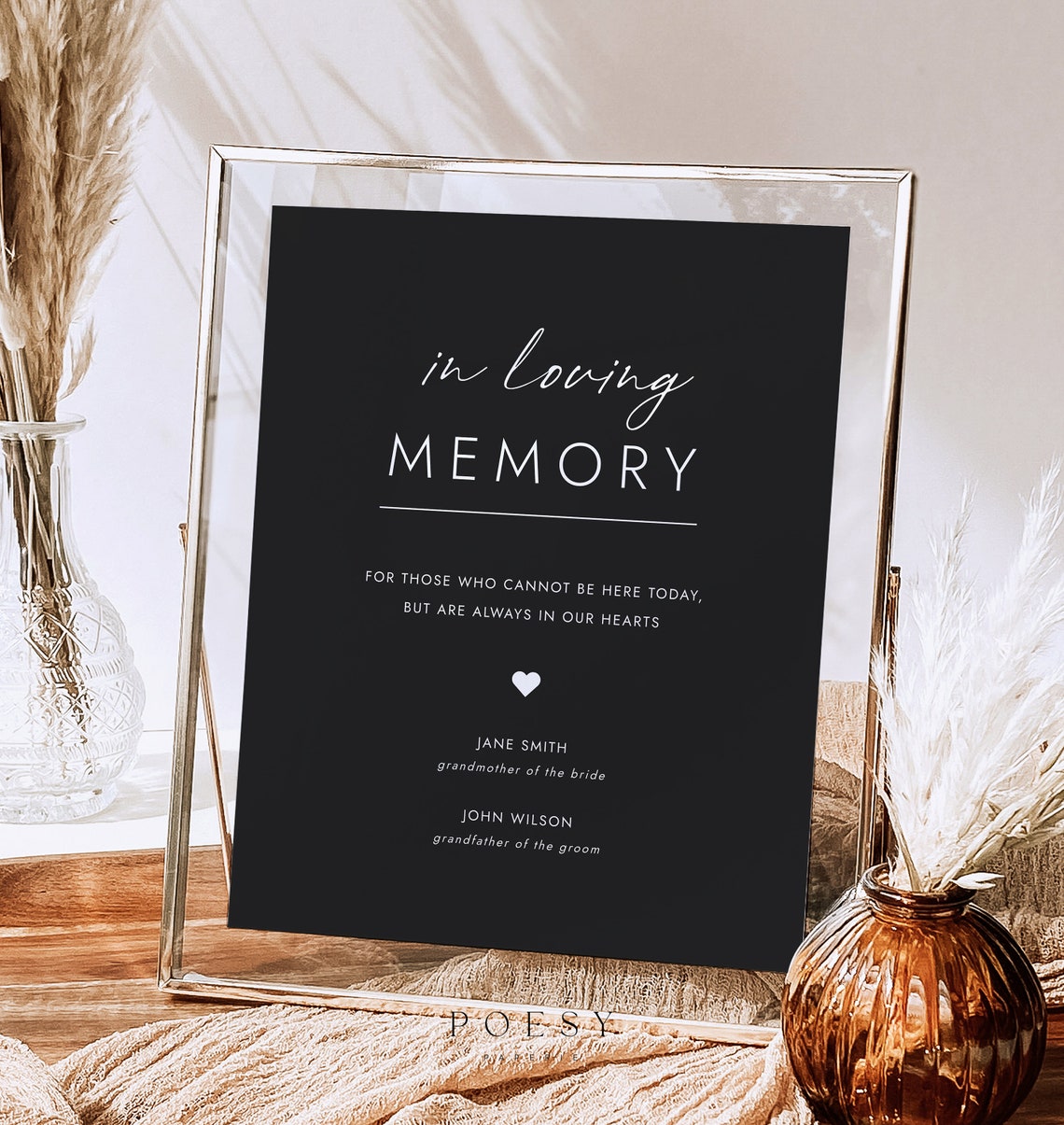 Minimalist in Loving Memory Sign Template Modern Minimal - Etsy