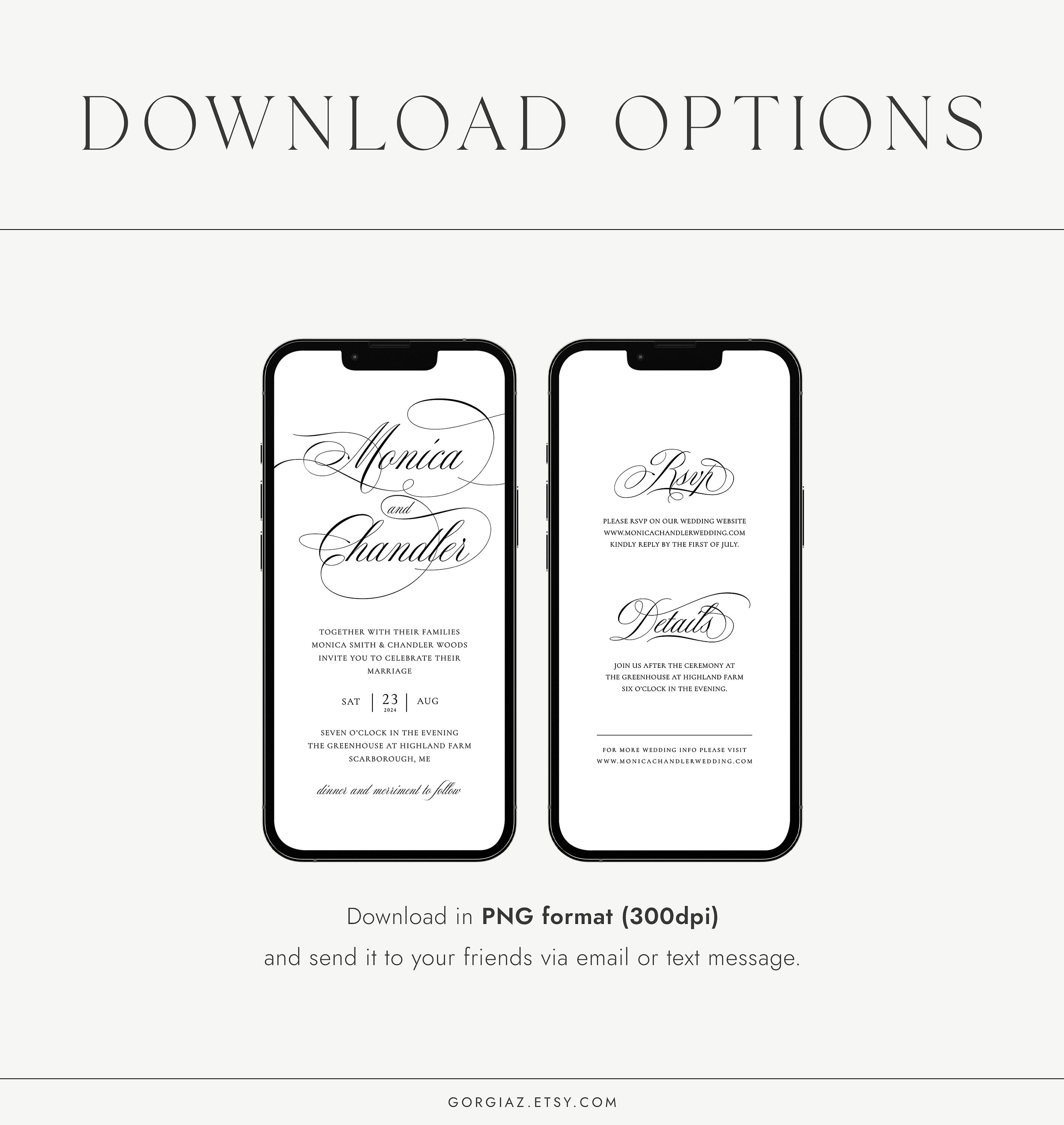 Electronic Wedding Invitation Templates, Elegant Electronic Invitation ...