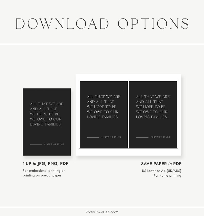 Minimalist Generations of Love Sign Template Modern - Etsy