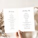 Classic Wedding Program Booklet Template, Elegant Wedding Program ...