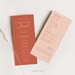 Terracotta Wedding Program Template, Modern Minimalist Wedding Ceremony ...