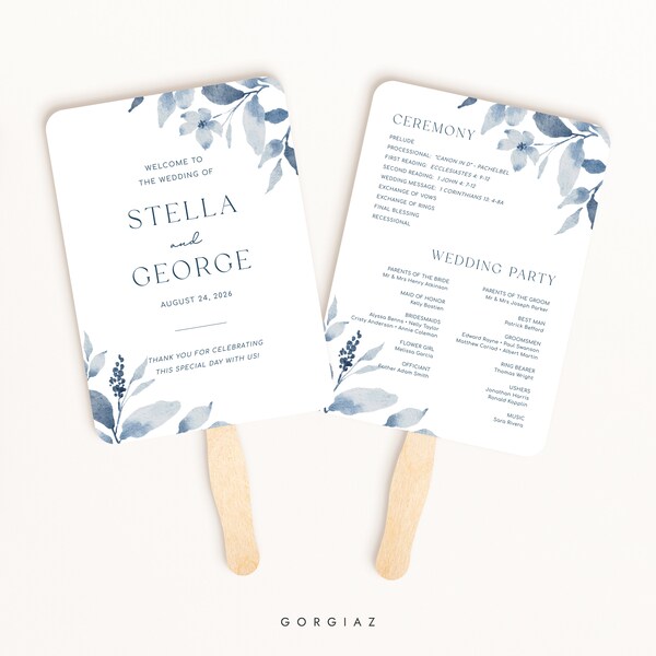 Ceremony Program Fan - Etsy