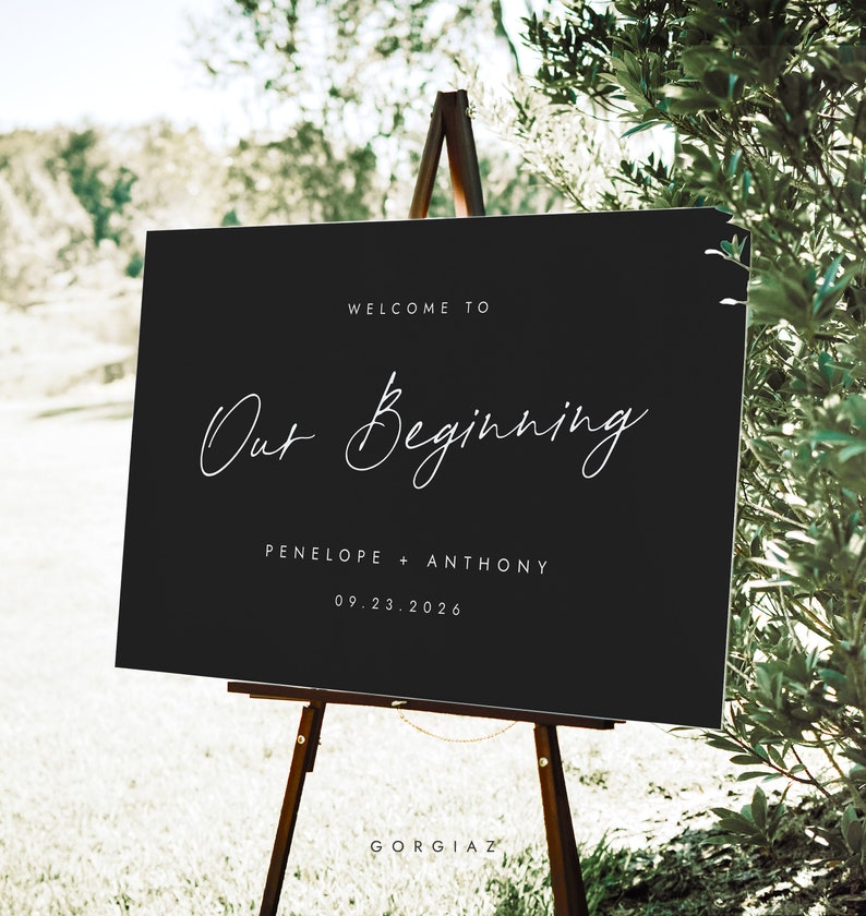 Modern Minimalist Wedding Welcome Sign Templates Modern - Etsy