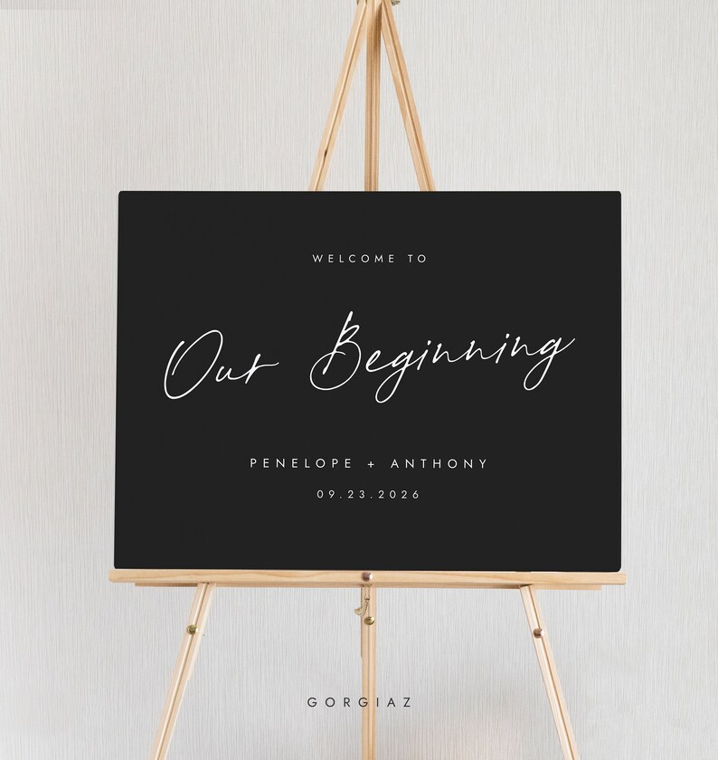 Modern Minimalist Wedding Welcome Sign Templates Modern - Etsy