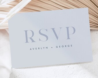 Blue Rsvp Template - Etsy