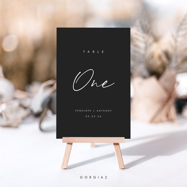Black Table Numbers - Etsy