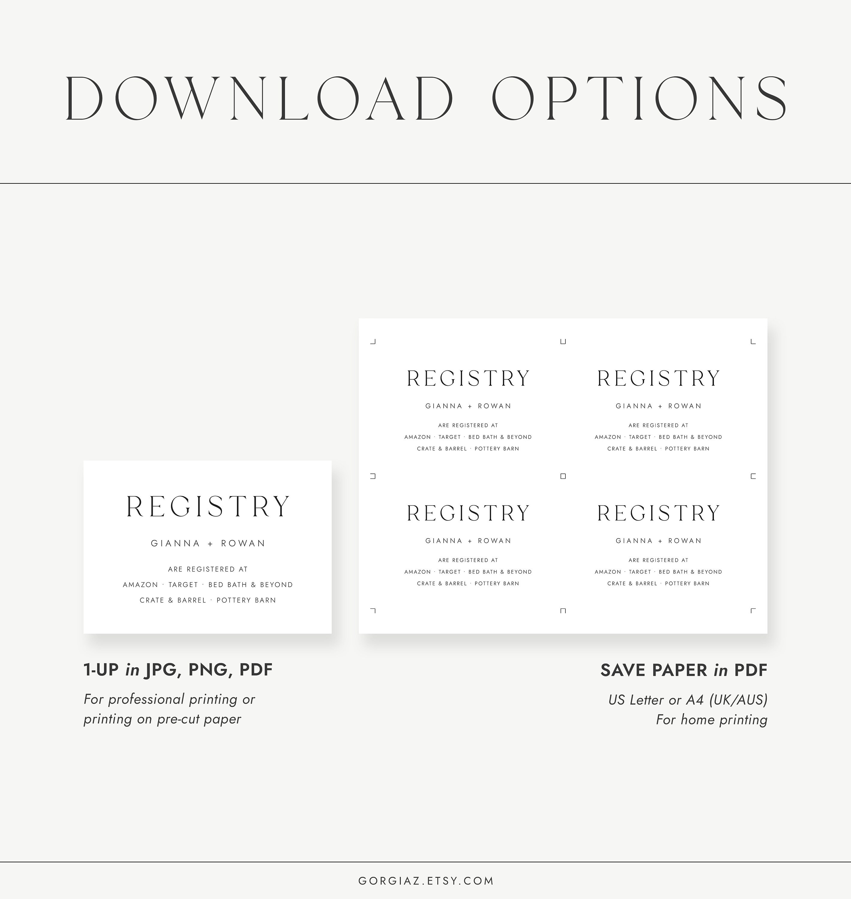 Wedding Gift Registry Card Template Modern Minimalist Wedding Gift wedding-gift-registry-card-template-modern-minimalist-wedding-gift