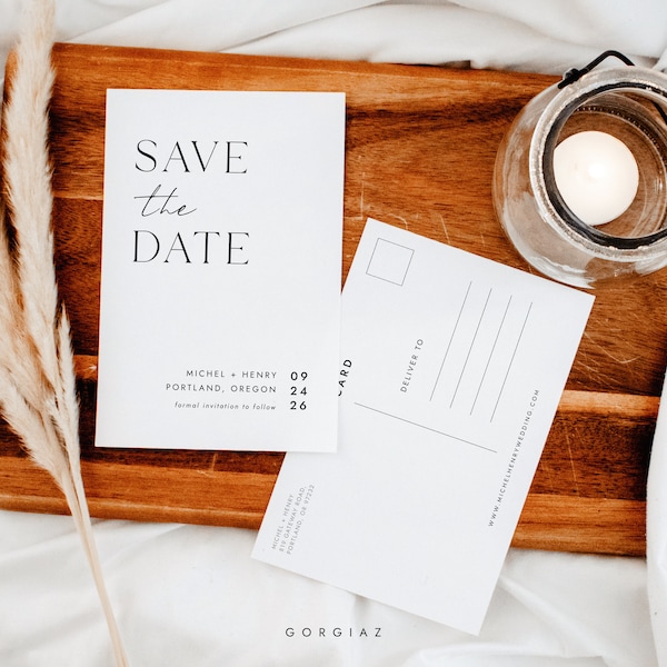 Save the Date Postcard - Etsy