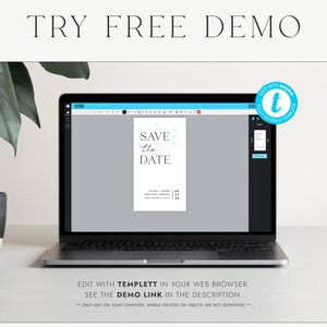 Minimalist Digital Save the Date Template, Modern Simple Electronic ...