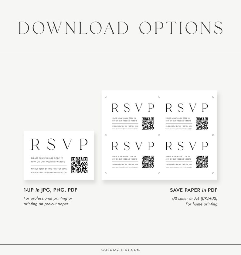 QR Code RSVP Templates, Modern Minimalist Wedding Online Rsvp Templates ...
