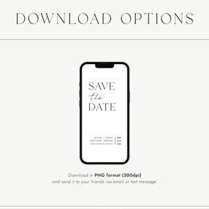 Minimalist Digital Save the Date Template, Modern Simple Electronic ...