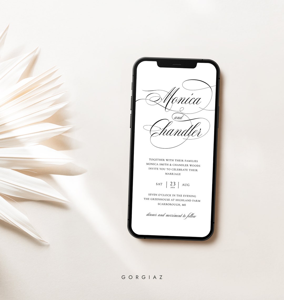 Electronic Wedding Invitation Templates, Elegant Electronic Invitation ...
