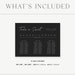 Minimalist Long Table Seating Chart Templates, Modern Black Banquet ...