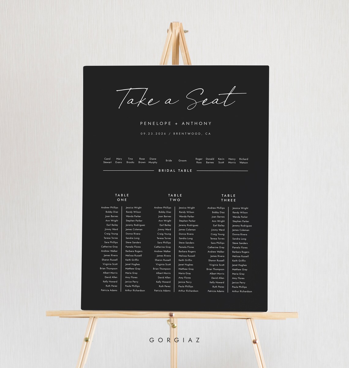 Banquet Seating Chart Template Modern Minimalist Long Table - Etsy UK