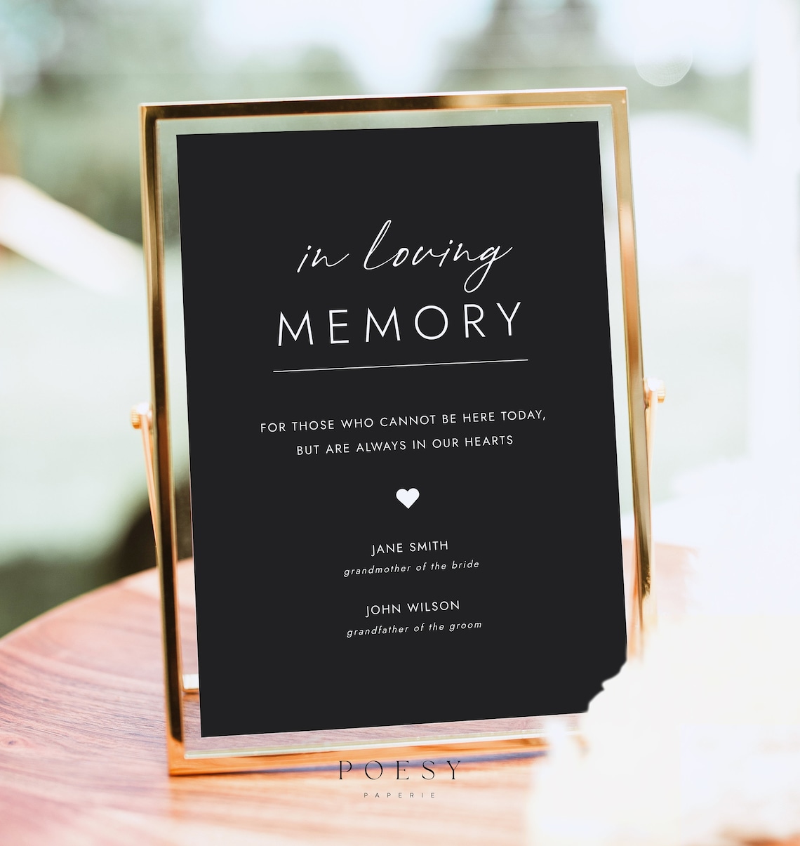 Minimalist in Loving Memory Sign Template Modern Minimal - Etsy
