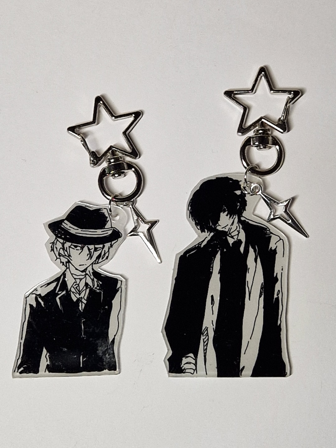 Matching Dazai Osamu & Chuuya Nakahara Dark Era Port Mafia Key Chains ...