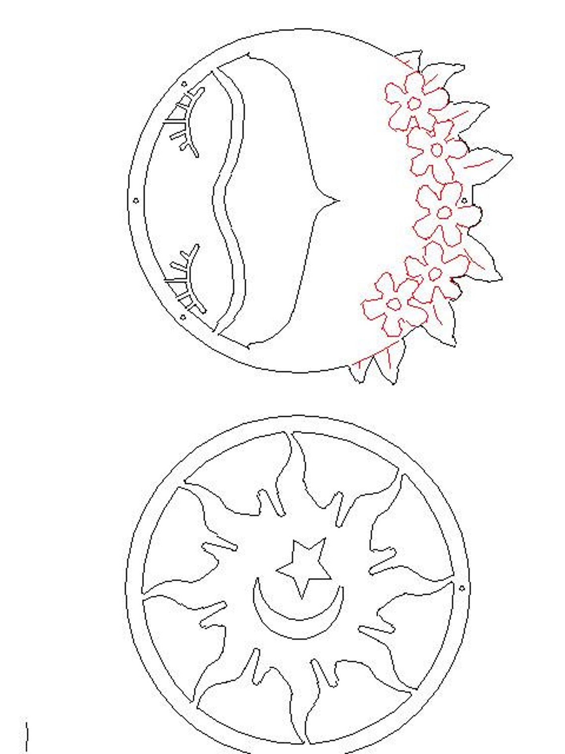 Mandalas Vector File Dxf Dwg Ai Cdr Svg Numbers and Letters With Foot ...